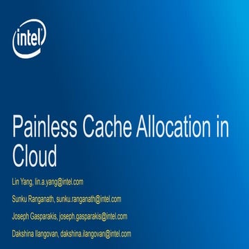 Painless Cache Allocation in Cloud | PPT