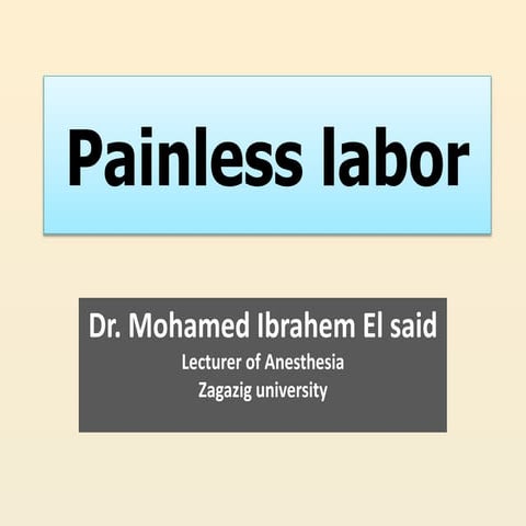 Painless labor | PPTX