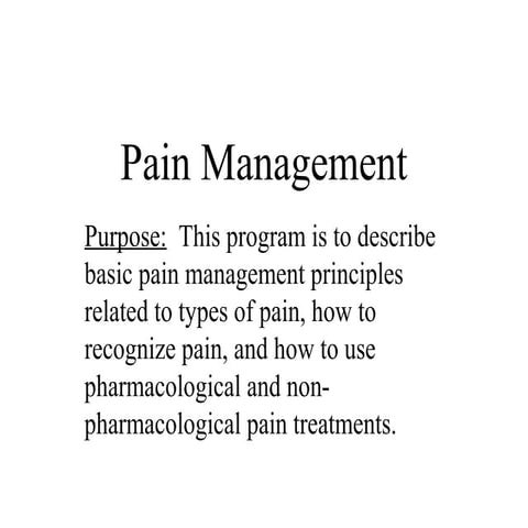 Pain management 1 | PPT