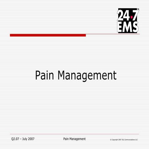 Pain Management | PPT