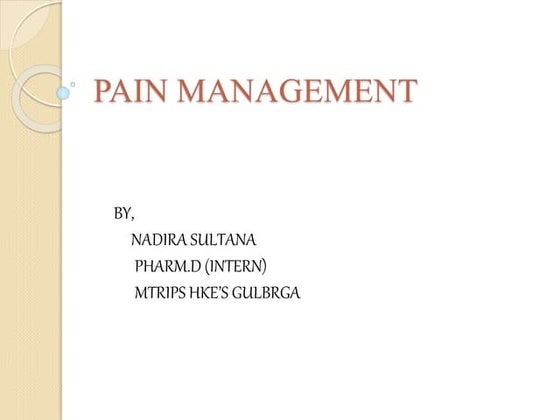 Nursing management of pain | PPT