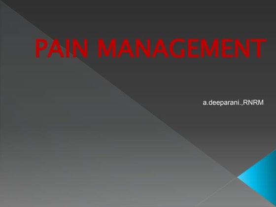 Nursing management of pain | PPT