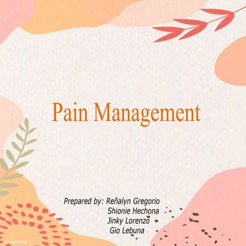 Pain management for School Age | PPT