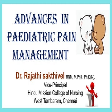 Advances in Paediatric Pain management.. | PPTX