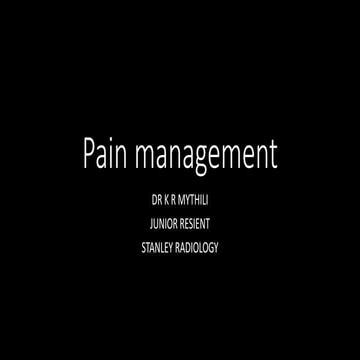 Interventional radiology in Pain management | PPTX