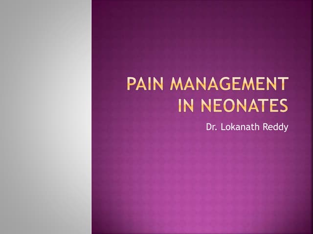 Pediatric pain assessment | PDF