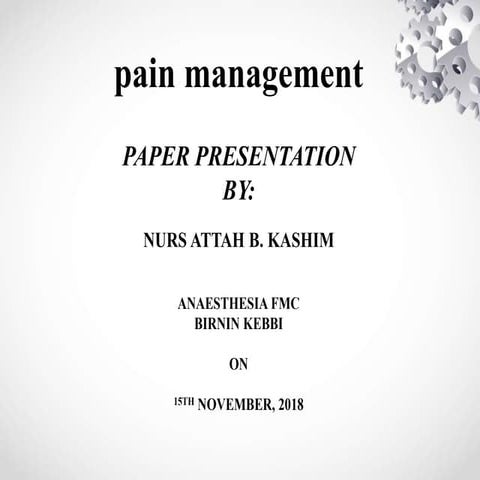 Nursing management of pain | PPTX