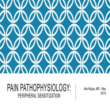 Pain Pathophysiology: Peripheral Sensitization | PPTX