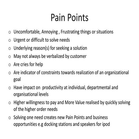 Pain Points | PPTX