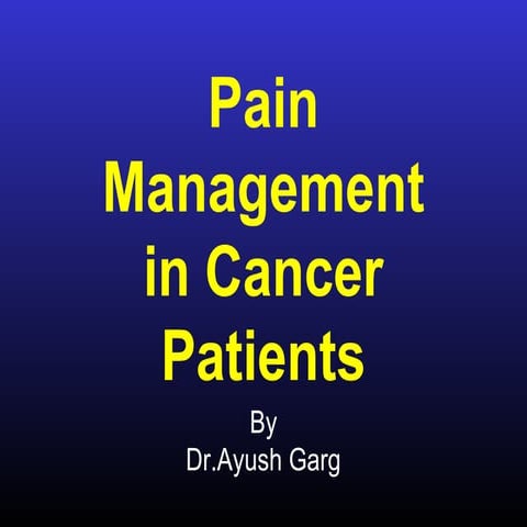 Pain Management | PPT