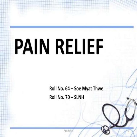 Pain Relief | PPT