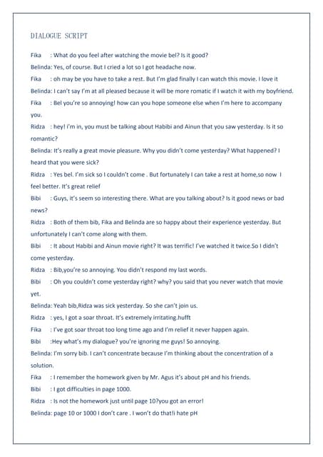 Non dialogue script | DOCX | Bereavement | Family and Relationships