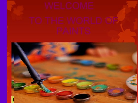 Basics of paint coatings | PPTX | Painting | Arts and Crafts