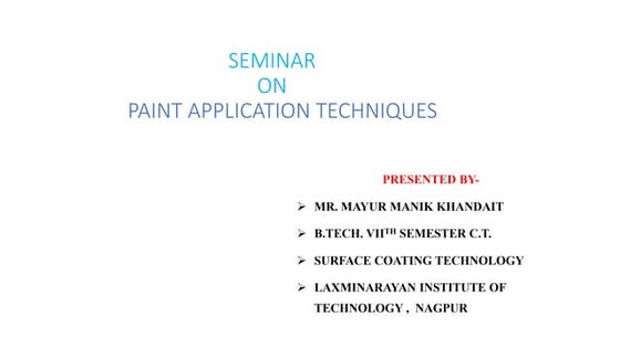 Paint Manufacturing Process | PPTX | Painting | Arts and Crafts