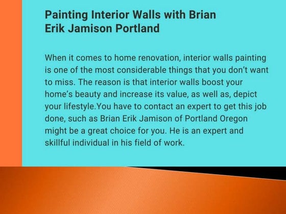 Brian Erik Jamison Portland Painting Contractor | PPT