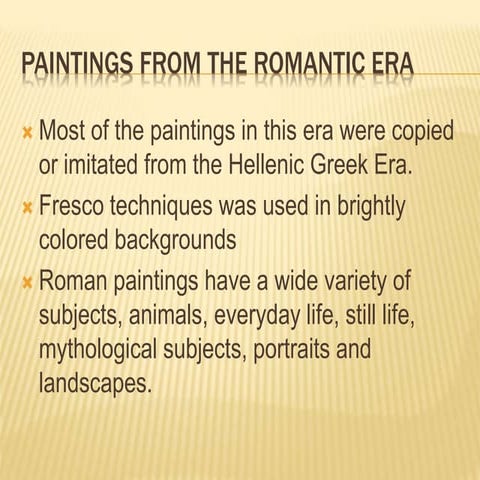 Paintings from the romantic era | PPTX