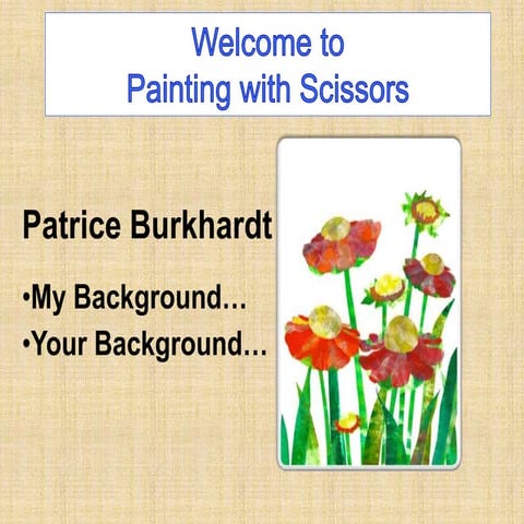 Painting with scissors | PPTX | Drawing and Sketching | Arts and Crafts