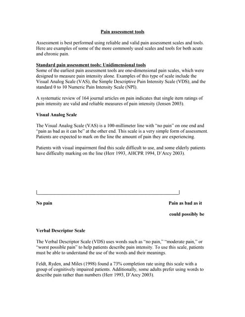 Visual Analog Scale (VAS) | PPTX