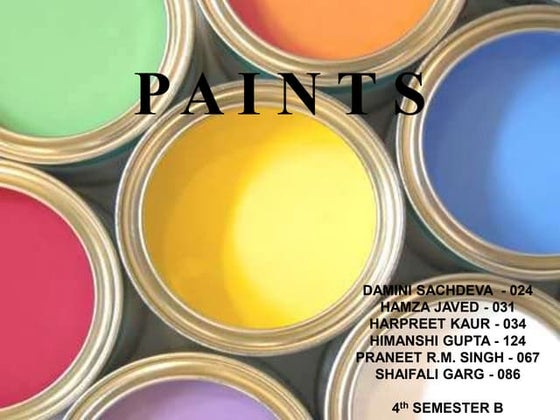 Types of Paint with Application | PDF