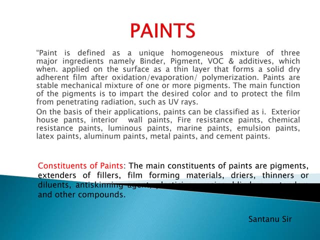 Paint Manufacturing Process | PPTX