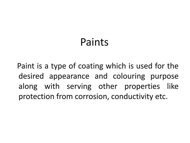 Paint Manufacturing Process | PPTX
