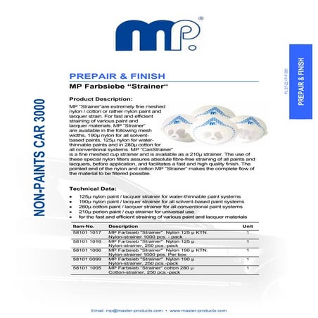 MP Paint strainer | PDF