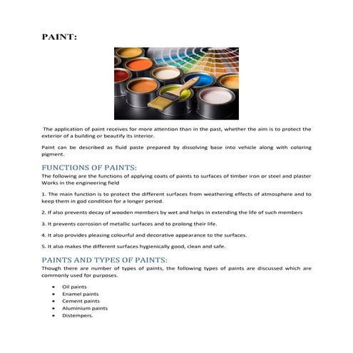 Painting, Varnishing, Distempering and White washing | PPT