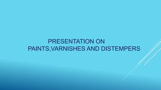 Painting, Varnishing, Distempering and White washing | PPT