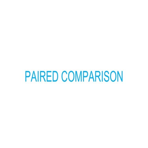 Paired comparison | PPT