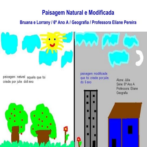 Paisagem Natural E Modificada. | PPT