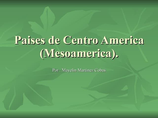 Central america geography | PPT
