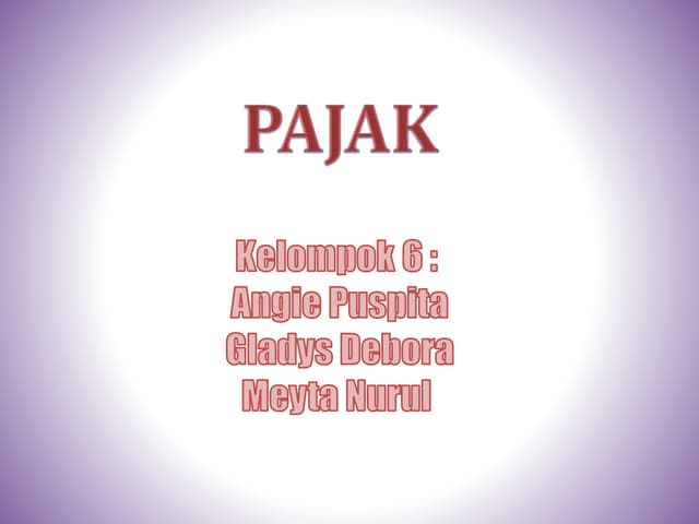 Mengenal pajak | PPT