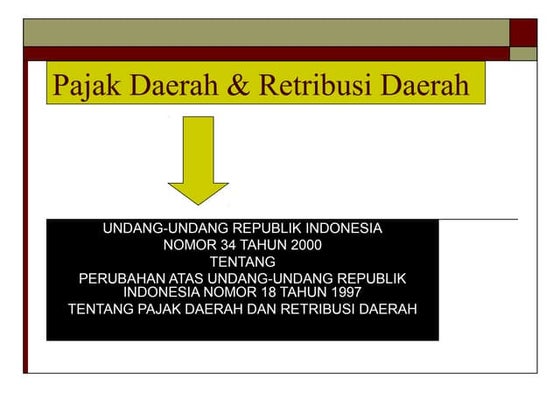 Pajak dan retbusi daerah | PPTX