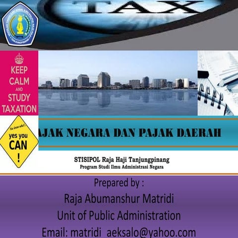 Pajak negara dan pajak daerah (Pengantar Perpajakan) | PPS