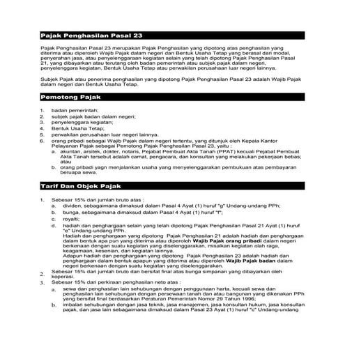 Pajak Penghasilan Pasal 23 (PPh Pasal 23.pptx