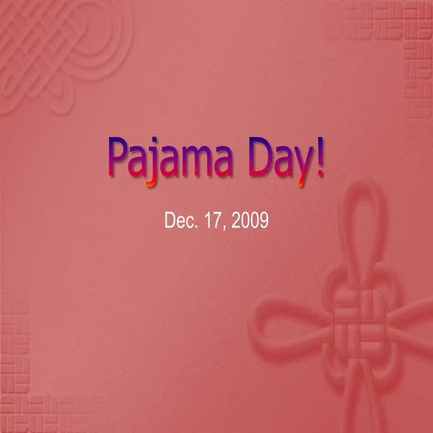 Pajama Day | PPTX