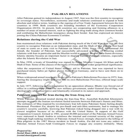 Pak Iran and Turkey relations | PDF