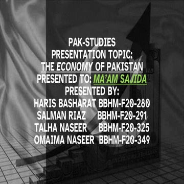 PAK-STUDIES THE ECONOMY OF PAKISTAN..pptx