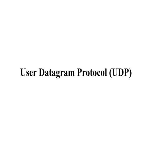 User Datagram Protocol Pptx Computer Networking Computing 5189