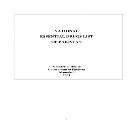 Pak drug list | PDF