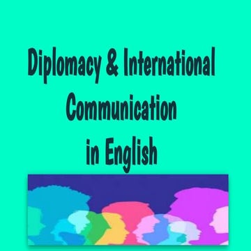 Diplomacy and international communication in english | PDF