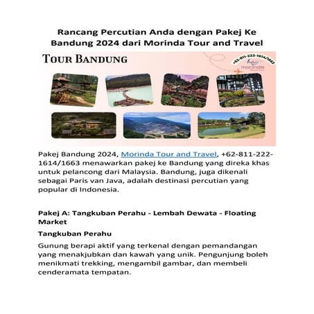 Tour Wisata Bandung, Agen wisata bandung at Morinda tour bandung