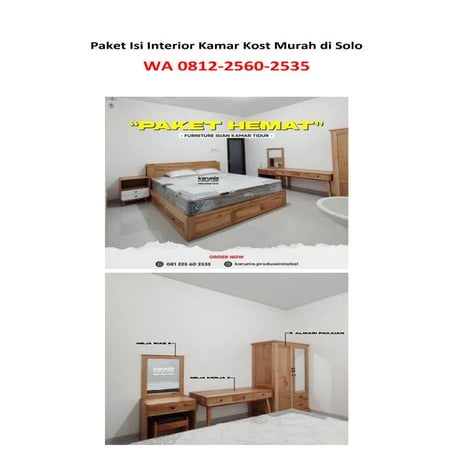 WA 0812-2560-2535, Paket Isi Interior Kamar Kost Murah di Solo | PDF
