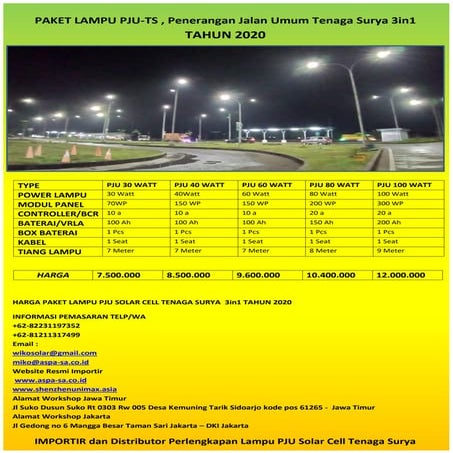 Brosur paket lampu pju 2in1 | PDF
