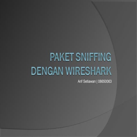 Paket sniffing dengan wireshark | PPT