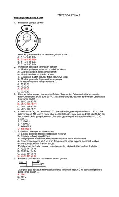 Kumpulan soal-soal Konsep Zat dan Wujudnya UN IPA SMP Kelas 9 Nurul Faela Shufa | PDF