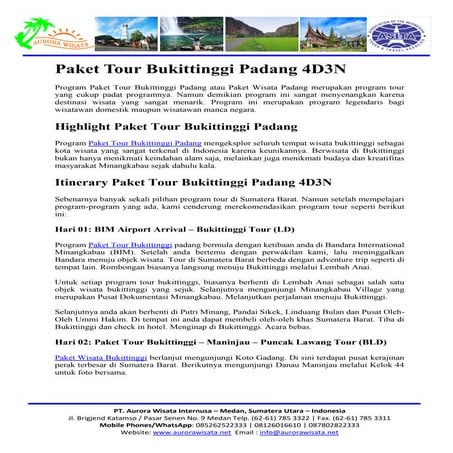 Program Paket Tour Bukittinggi Padang 4D3N.pdf