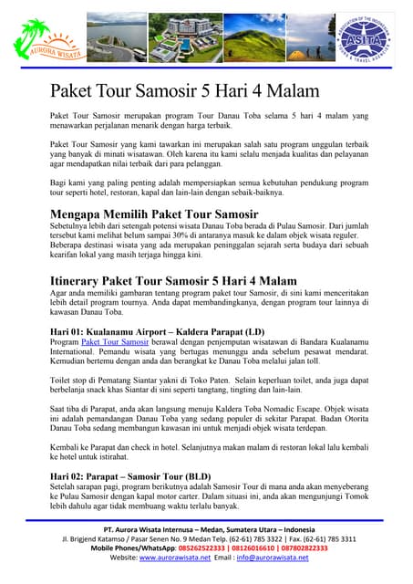 Program Istimewa untuk Tour Danau Toba.pdf