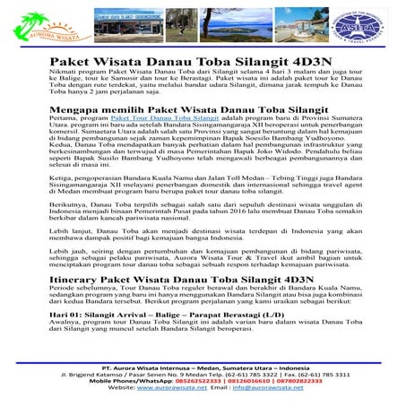 Program Paket Tour Samosir 5 Hari 4 Malam.pdf