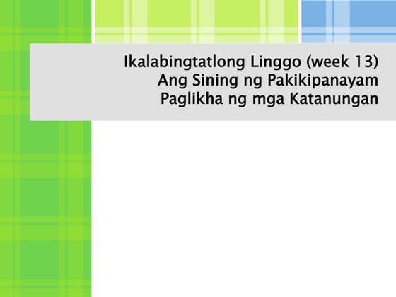 Pakikipagpanayam o Interbyu (Interview) | PPT
